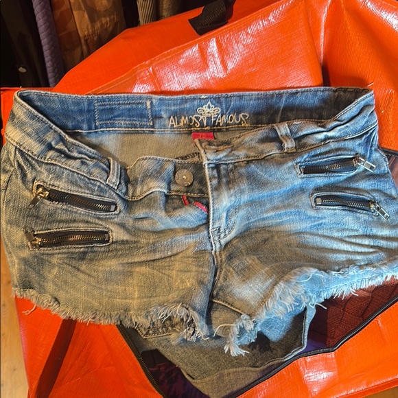 Almost Famous | Shorts | Almost Famous Blue Denim Shorts With Zippers ...